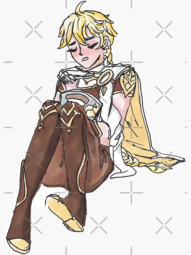 "aether crying and eating ice cream" Sticker by avercado-art | Redbubble