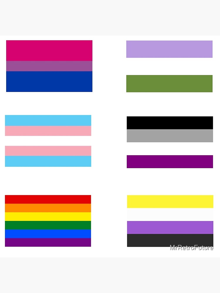 "Pride Flag sticker pack " Poster for Sale by MrRetroFuture | Redbubble