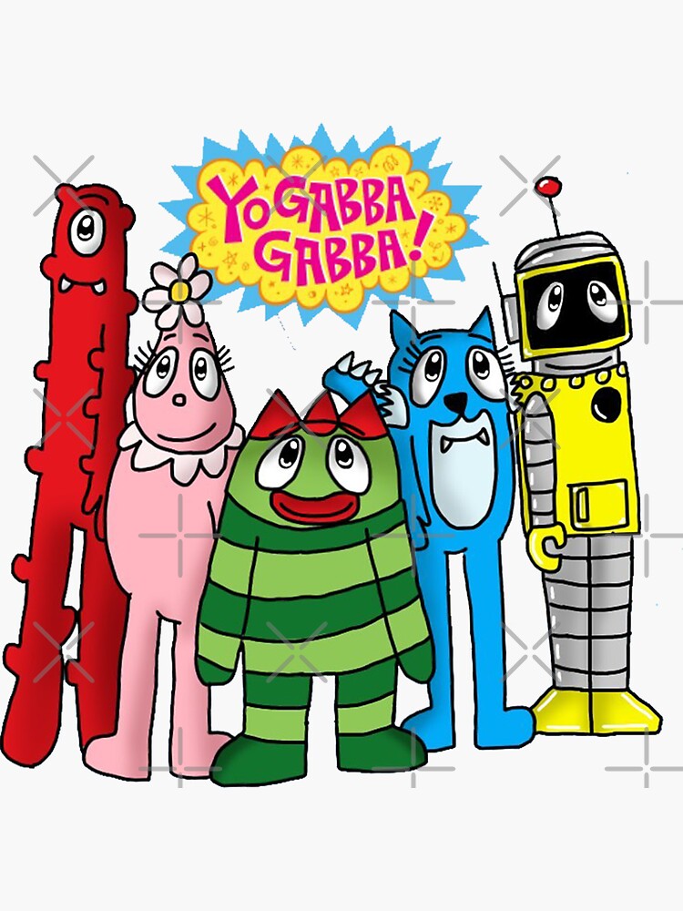 "yo gabba gabba" Sticker for Sale by Fashion-Ciiity | Redbubble