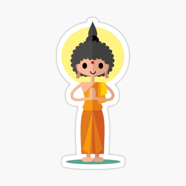 "monk" Sticker for Sale by amid999 | Redbubble