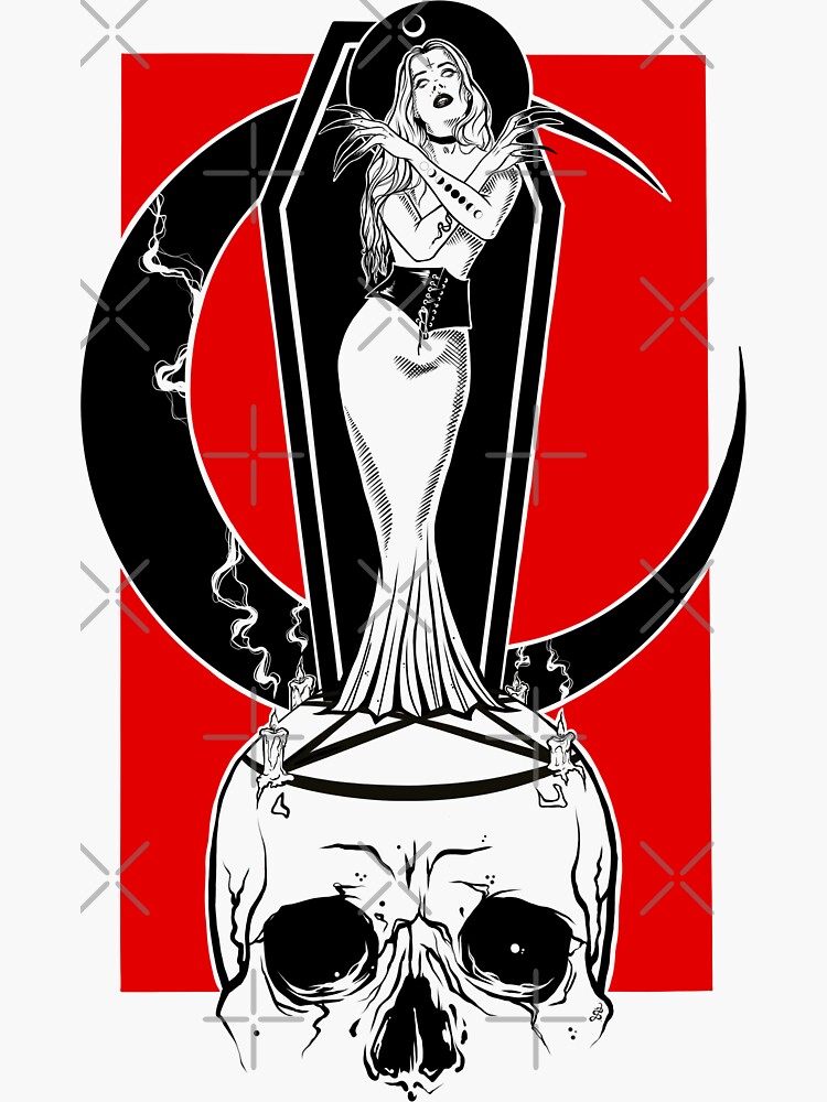 "Vampire Girl in life and death ritual, woman, Vamp, goth, skull, night ...