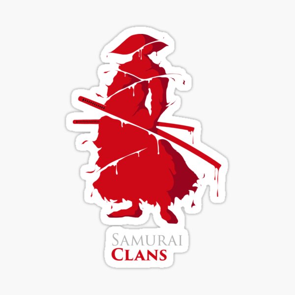 "Samurai warrior Splash, Samurai Clans" Sticker for Sale by NNzStore ...