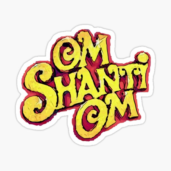 "Om Shanti Title Om Logo Famous Bollywood Movie" Sticker for Sale by ...