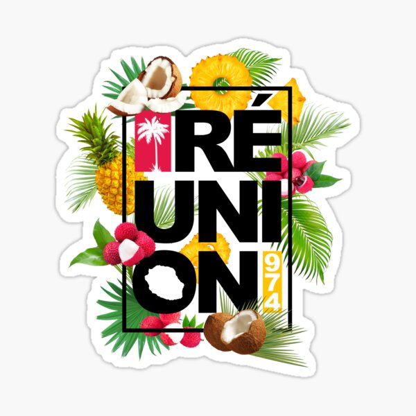 "Reunion Island 974 - Fruits" Sticker for Sale by pandafactory | Redbubble