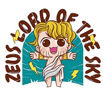 "Chibi Zeus Greek Mythology" Poster for Sale by Klotho-Fashion | Redbubble