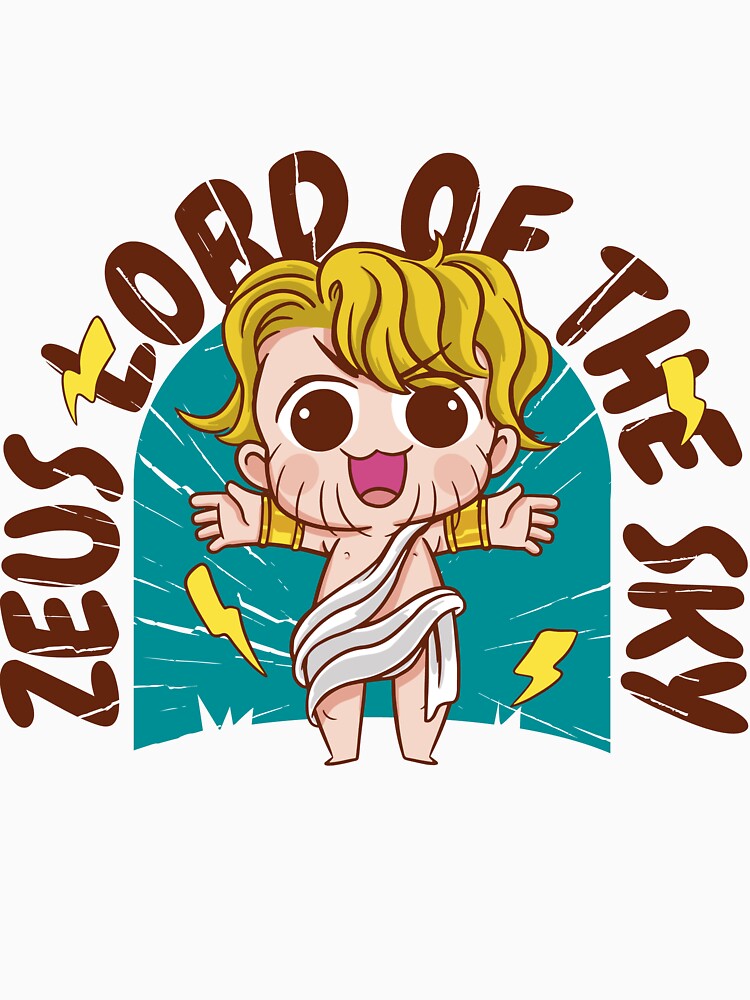 "Chibi Zeus Greek Mythology" T-shirt by Klotho-Fashion | Redbubble
