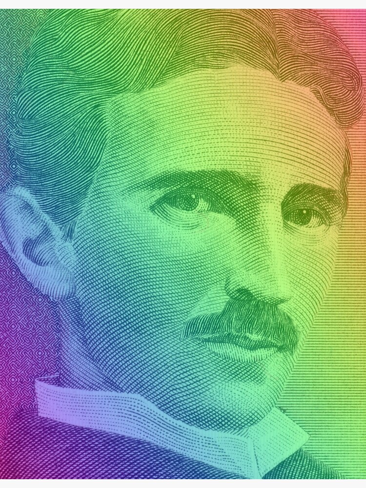 "Nikola Tesla Color" Art Print for Sale by giftyybox | Redbubble