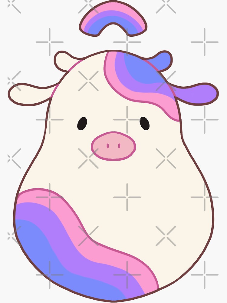 "Pride Squishmallow Bisexual Flag Cow" Sticker for Sale by little-axii ...
