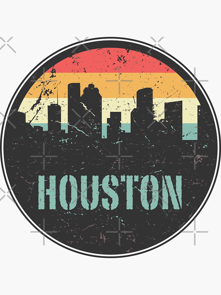 "Houston, Texas" Sticker for Sale by studio838 | Redbubble