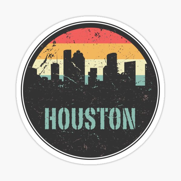 "Houston, Texas" Sticker for Sale by studio838 | Redbubble