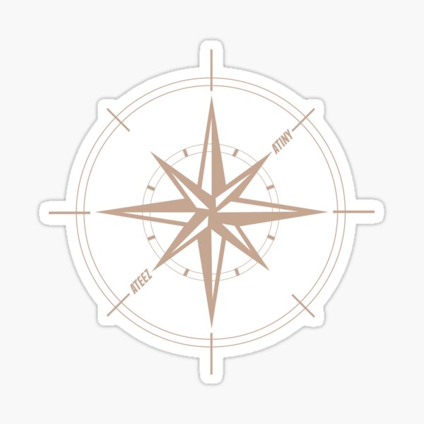 "ATEEZ & ATINY Compass" Sticker for Sale by teeziny | Redbubble