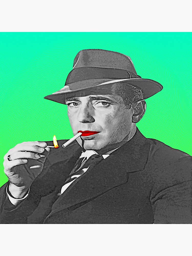 "Bogie Smoking Bogies" Sticker for Sale by Palatable-Pete | Redbubble