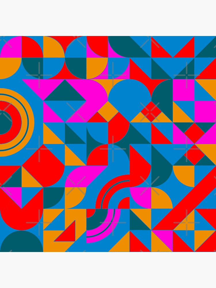 "geometric colorful patterns conceptual Art - Abstract Neo Geo graphic ...