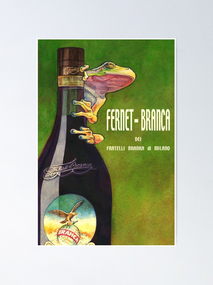 "Vintage Italian Fernet Branca Frog" Poster for Sale by kristigrrison ...
