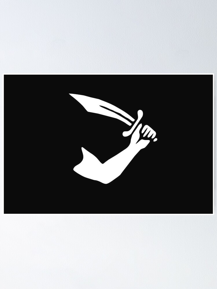 "Pirate Flag Of Thomas Tew Sword" Poster by raybondesigns | Redbubble