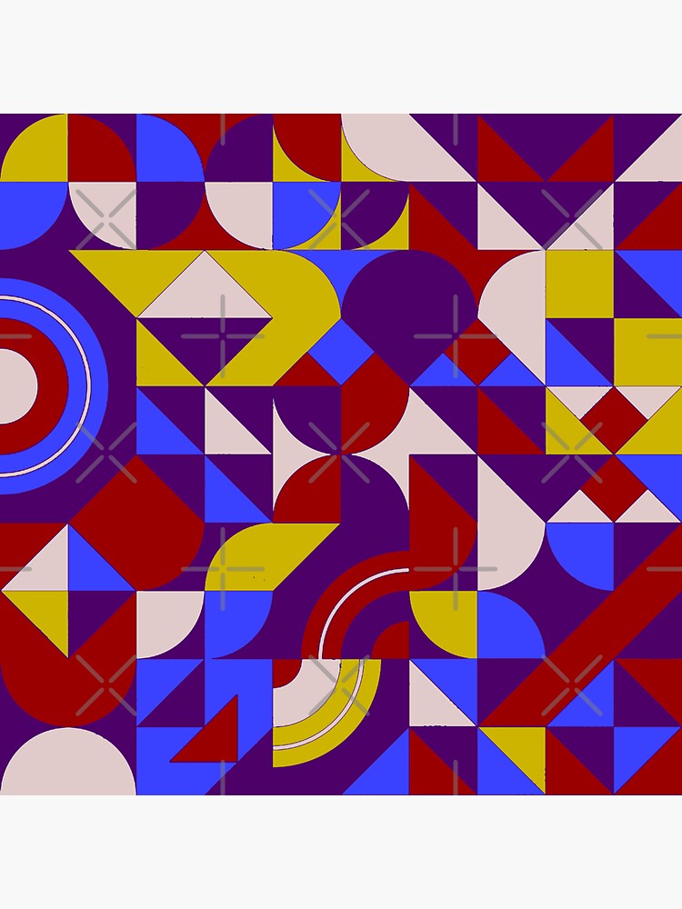 "geometric colorful patterns conceptual Art - Abstract Neo Geo graphic ...