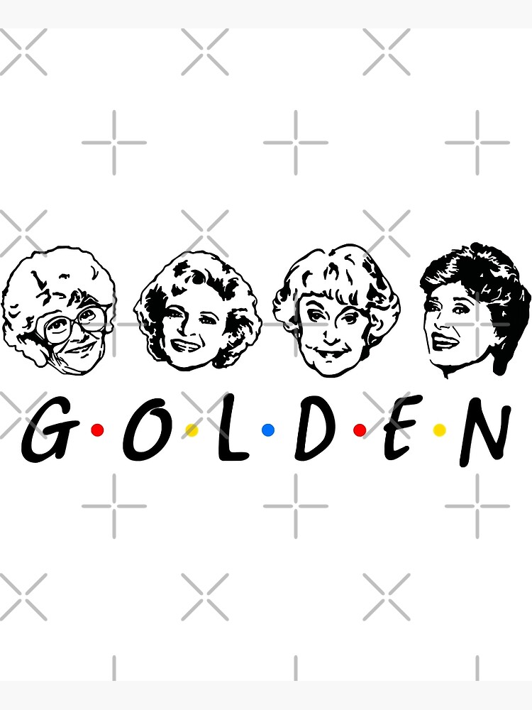 "The Golden Girls Friend Style Golden Letters Print GG Girls" Poster ...