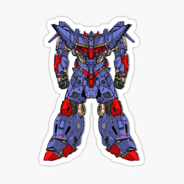 "Futuristic cyber giant mecha illustration premium vector" Sticker for ...
