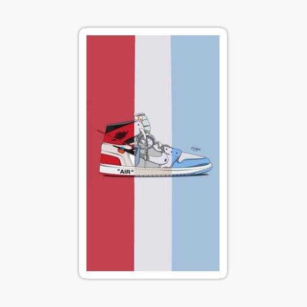 "Jordan off white" Sticker for Sale by BaGMaX | Redbubble