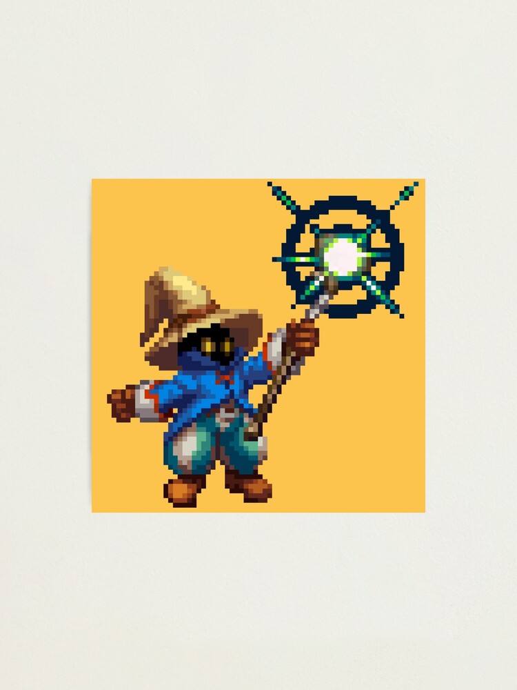 "Vivi Magic Attack Final Fantasy IX Pixel Art" Photographic Print for ...