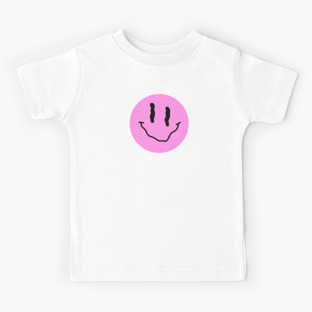 "Pink Preppy Smiley Face" Kids T-Shirt for Sale by HudsonMcKenna ...