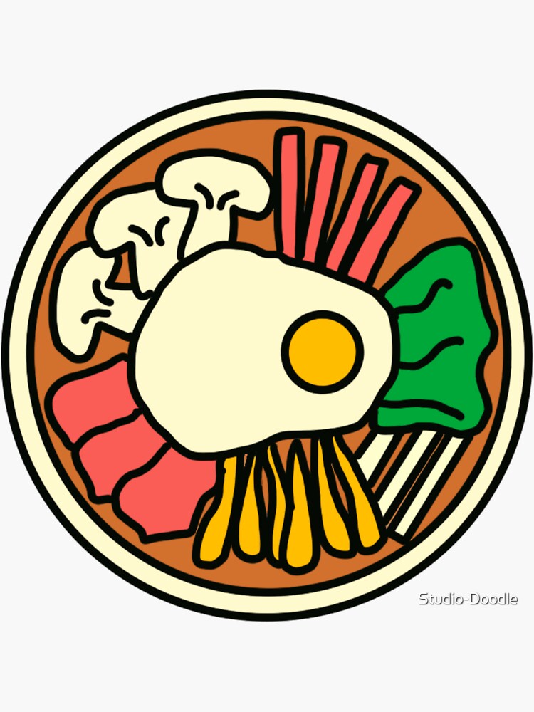 "Bibimbap" Sticker for Sale by Studio-Doodle | Redbubble