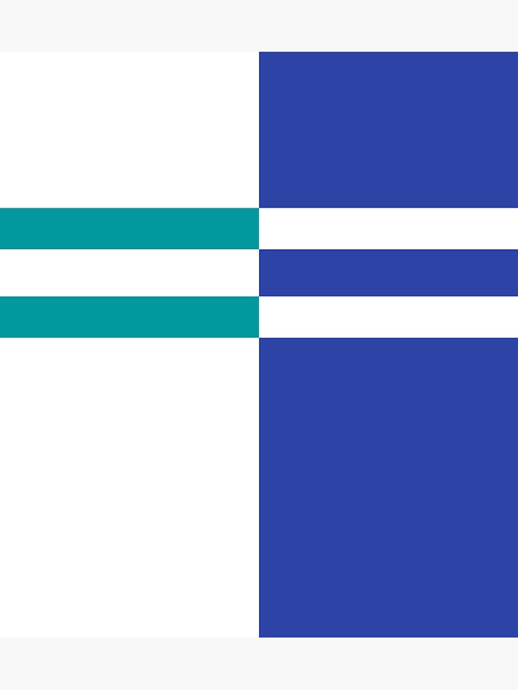 "Half Blue Half White" Sticker for Sale by Kubic-Brand | Redbubble