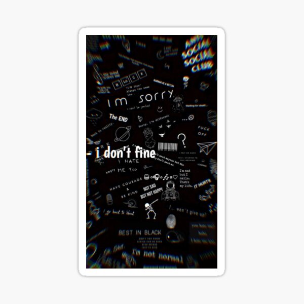 "Words" Sticker for Sale by Neptuneistaken | Redbubble