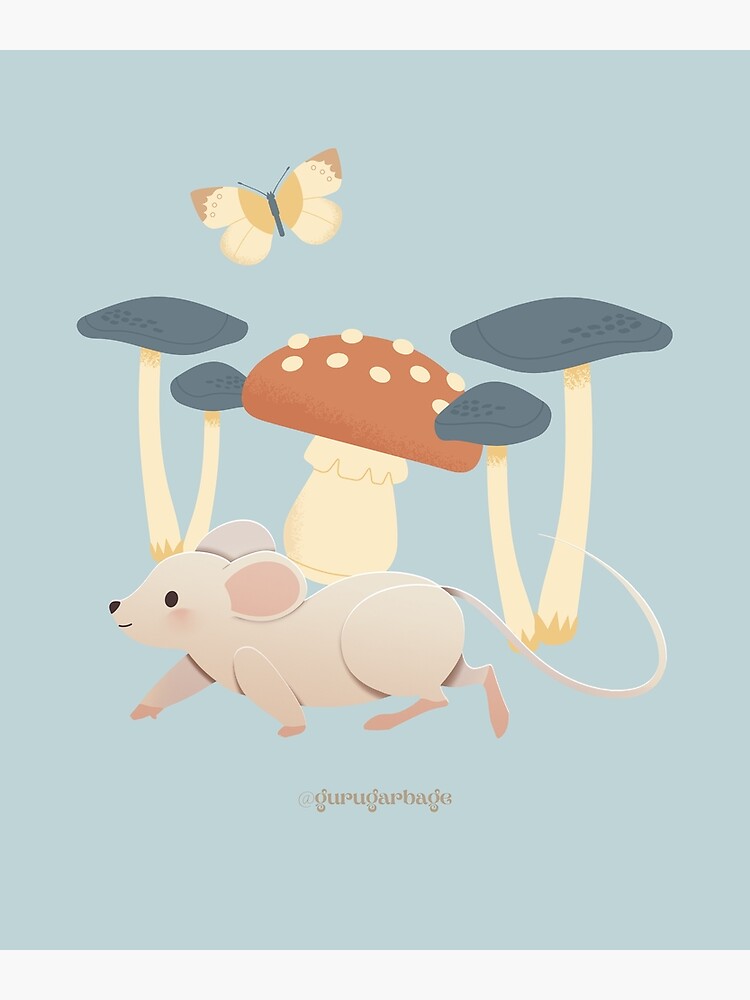 "Country Mouse Mushroom Fairy Cottagecore Aesthetic" Poster for Sale by ...