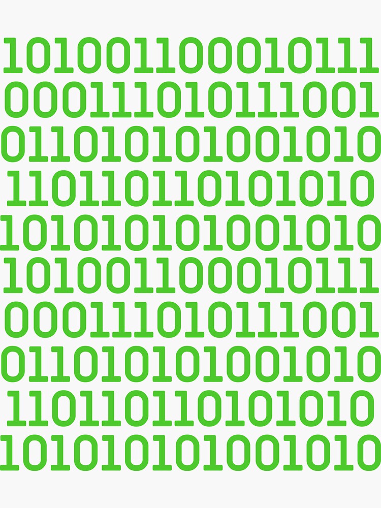"Binary Code Programming | Software Development Typography" Sticker by ...