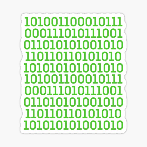 "Binary Code Programming | Software Development Typography" Sticker by ...