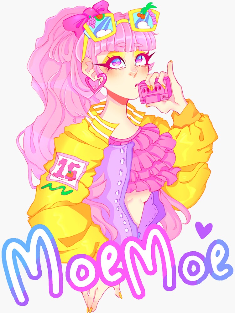 "moe shop-love taste moe shop" Sticker for Sale by AyarNaz | Redbubble