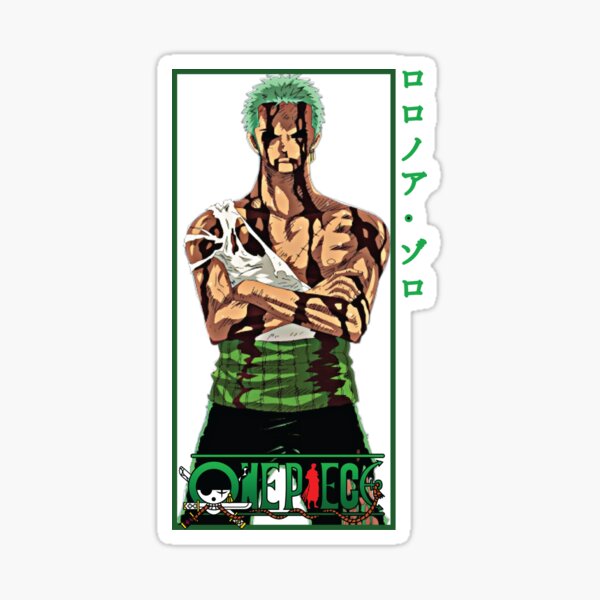 " Roronoa zoro One piece" Sticker for Sale by FawaSticker | Redbubble