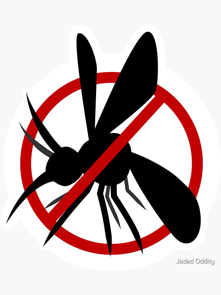"No Mosquitoes - (Tell Those Annoying Bugs To Stay Far Away)" Sticker ...