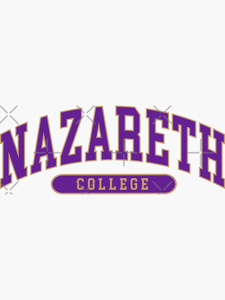 "nazareth - college font curved " Sticker for Sale by scollegestuff ...
