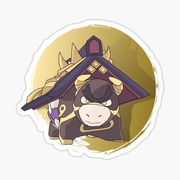 "Ushi the bull" Sticker for Sale by Hyacinth01 | Redbubble