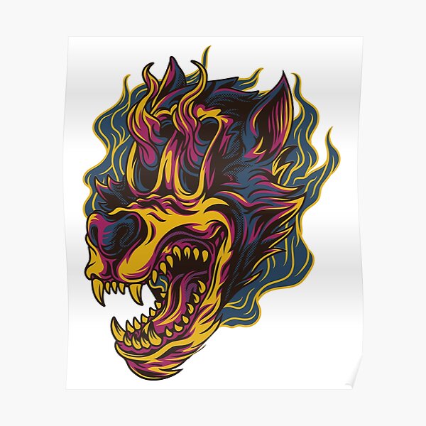 "Wolfie The Unstoppable" Poster for Sale by MRSTOREH | Redbubble