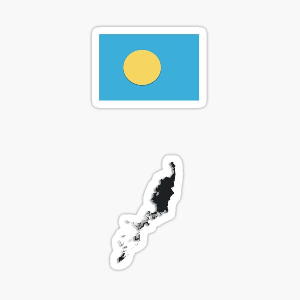 "Palau" Sticker for Sale by FlatFlags | Redbubble