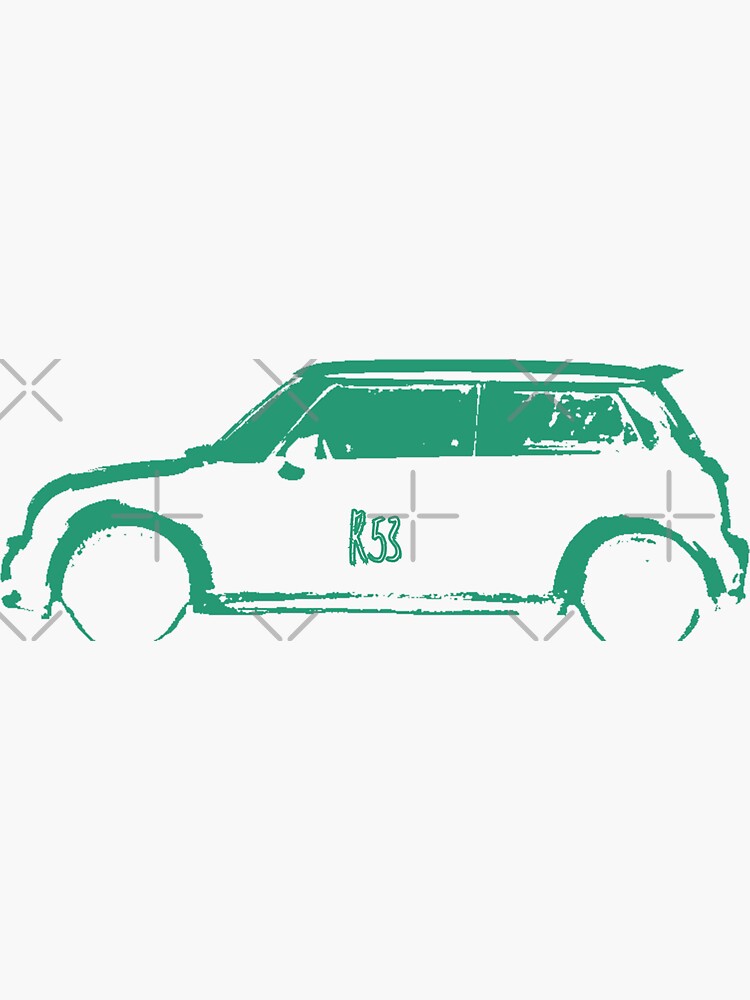 "Classic R53 Silhouette" Sticker for Sale by Charles-Gemini | Redbubble