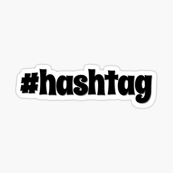 "Hashtag" Sticker for Sale by BigRedInclusive | Redbubble