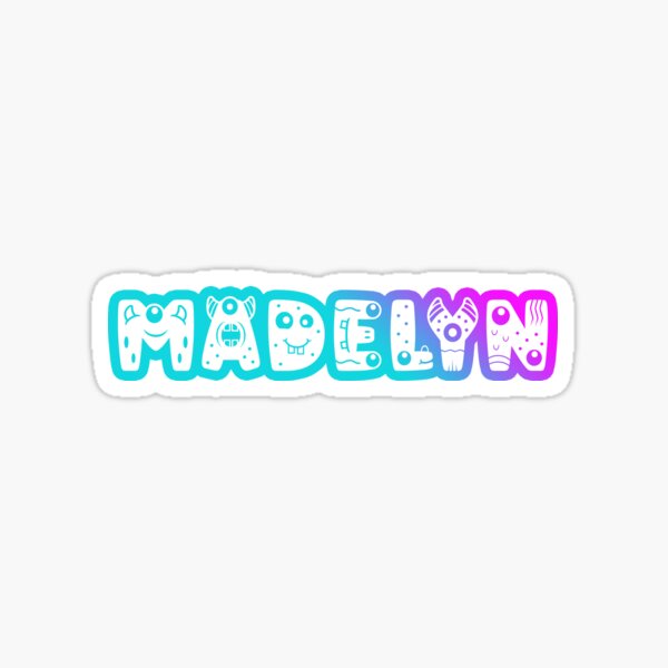 "Monster Name MADELYN Kawaii Name Design" Sticker by Custom-Name ...