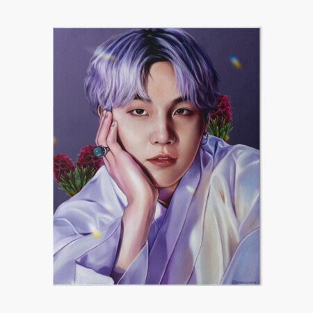 "BTS SUGA BIRTH FLOWER FANART" Art Board Print by Springethereal ...