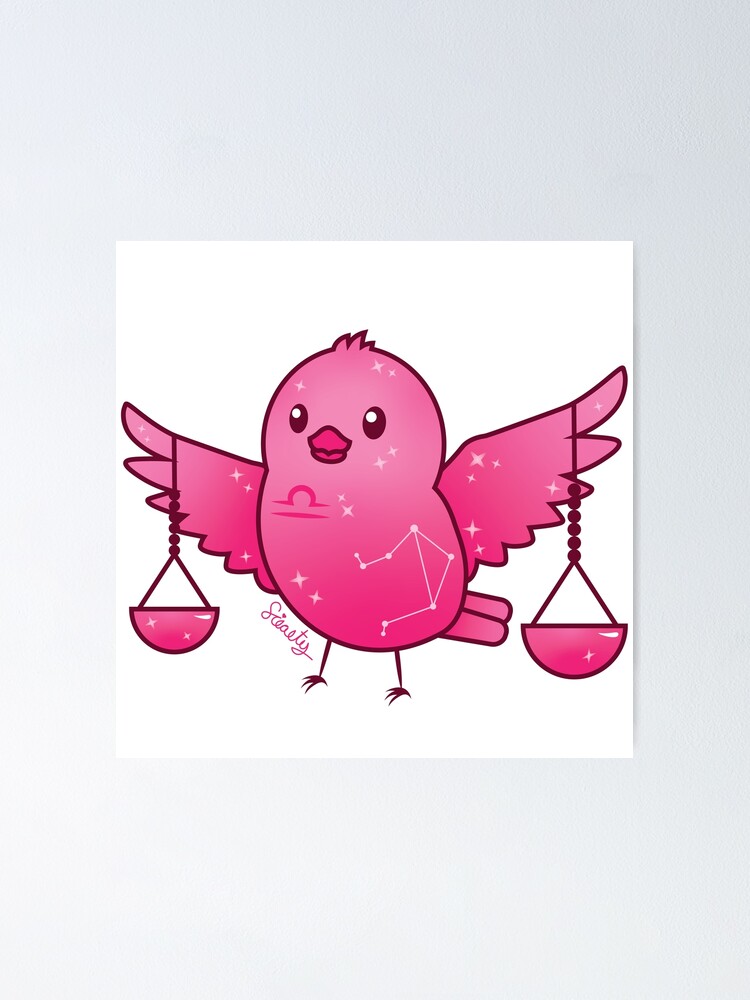 "Libra Zodiac Bird" Poster for Sale by SieaetyArt | Redbubble