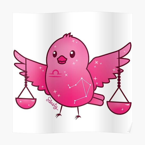 "Libra Zodiac Bird" Poster for Sale by SieaetyArt | Redbubble