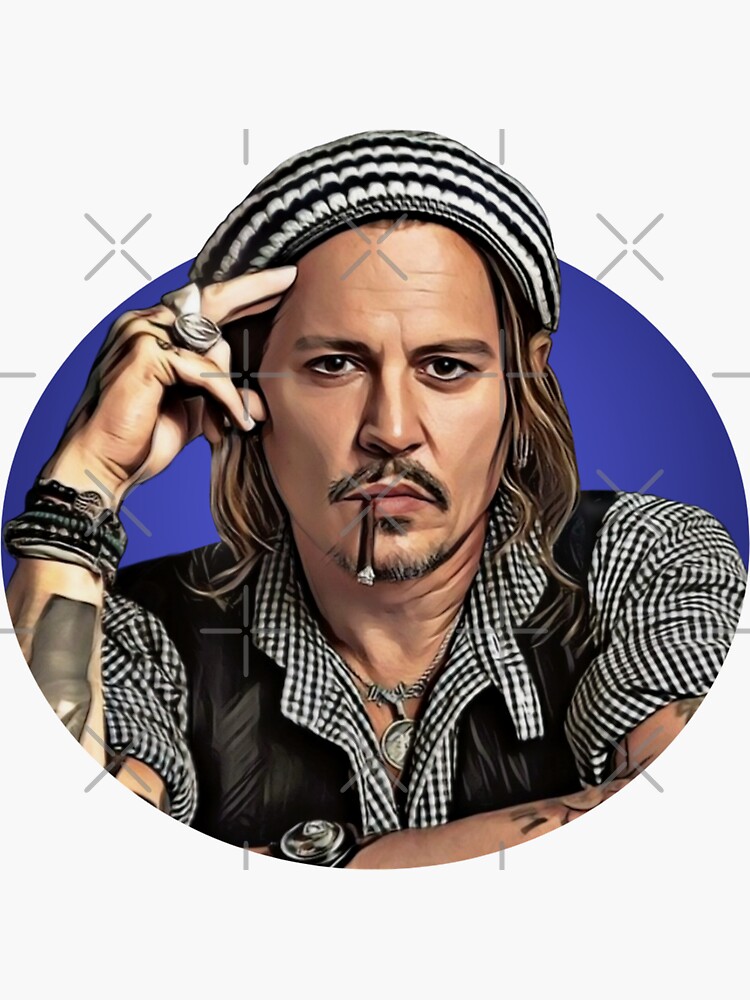 "Johnny Depp Cartoon" Sticker for Sale by CartoonStarsStd | Redbubble