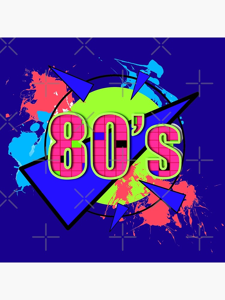 "80s nostalgia retro paint splash design" Poster for Sale by ...