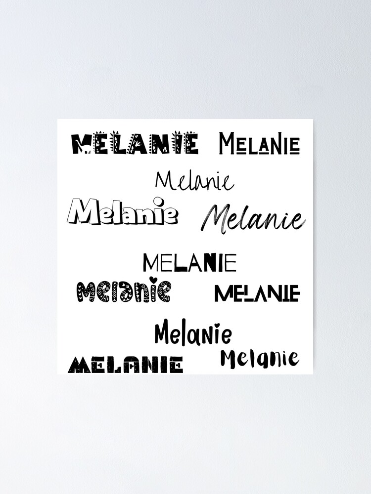 "Melanie in 10 different fonts" Poster for Sale by magleen | Redbubble