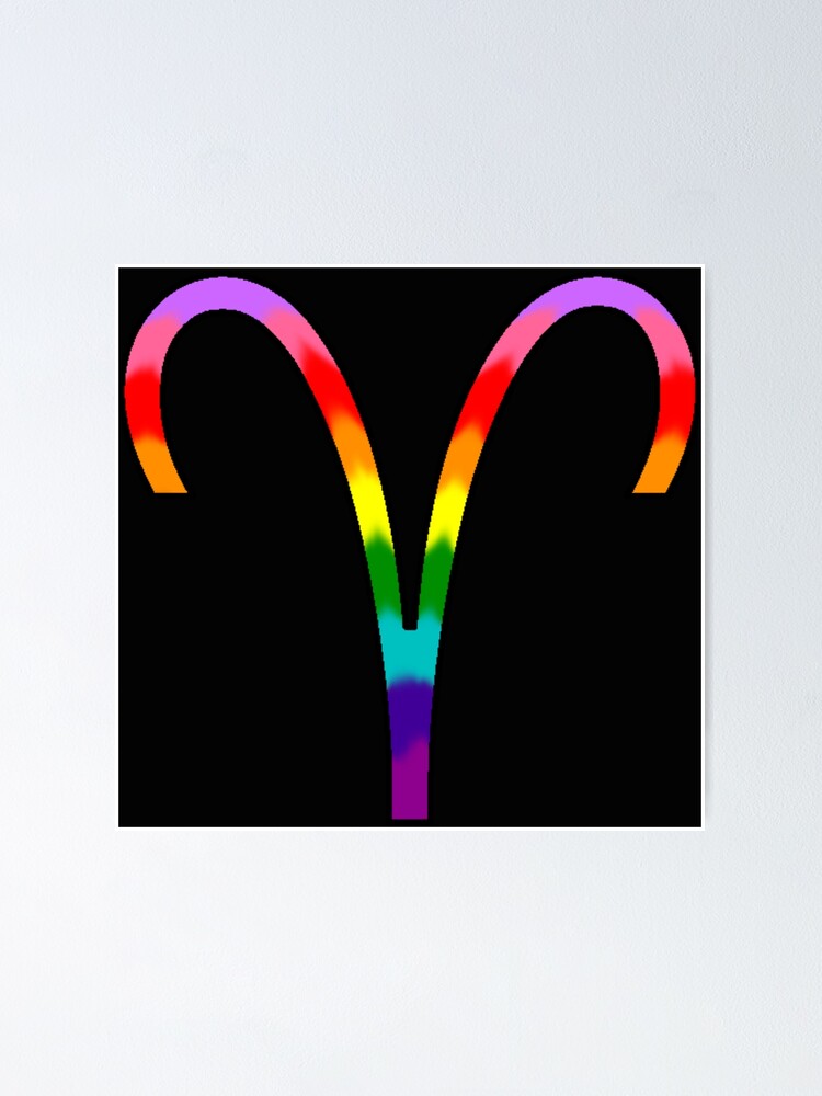 "Rainbow Flag Aries " Poster for Sale by av-potatogun | Redbubble