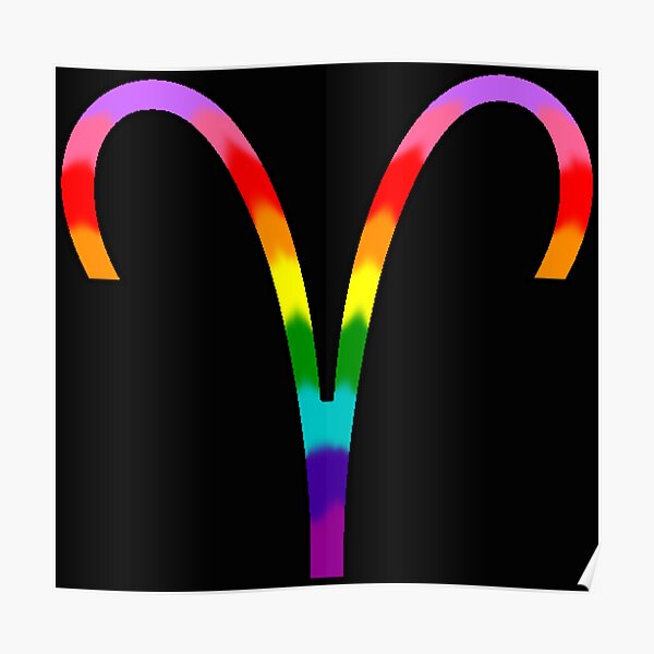 "Rainbow Flag Aries " Poster for Sale by av-potatogun | Redbubble