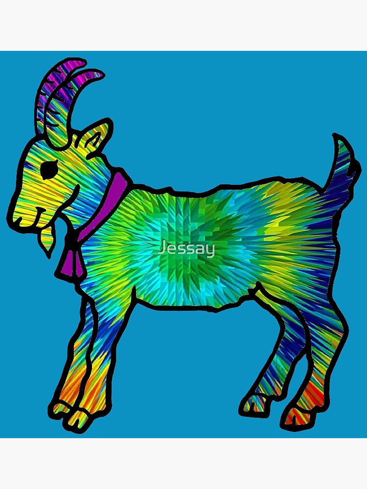 "Psychedelic Goat" Poster by Jessay | Redbubble